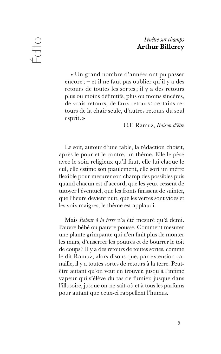 Retour à la terre | La 5e saison
